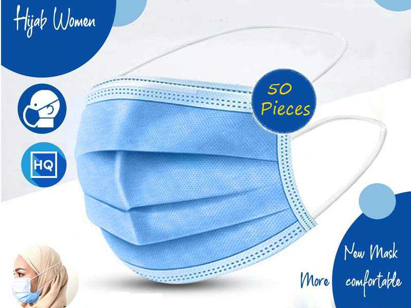 Head Loop Face Mask 3 Layers - 50 pieces – HouzeCart