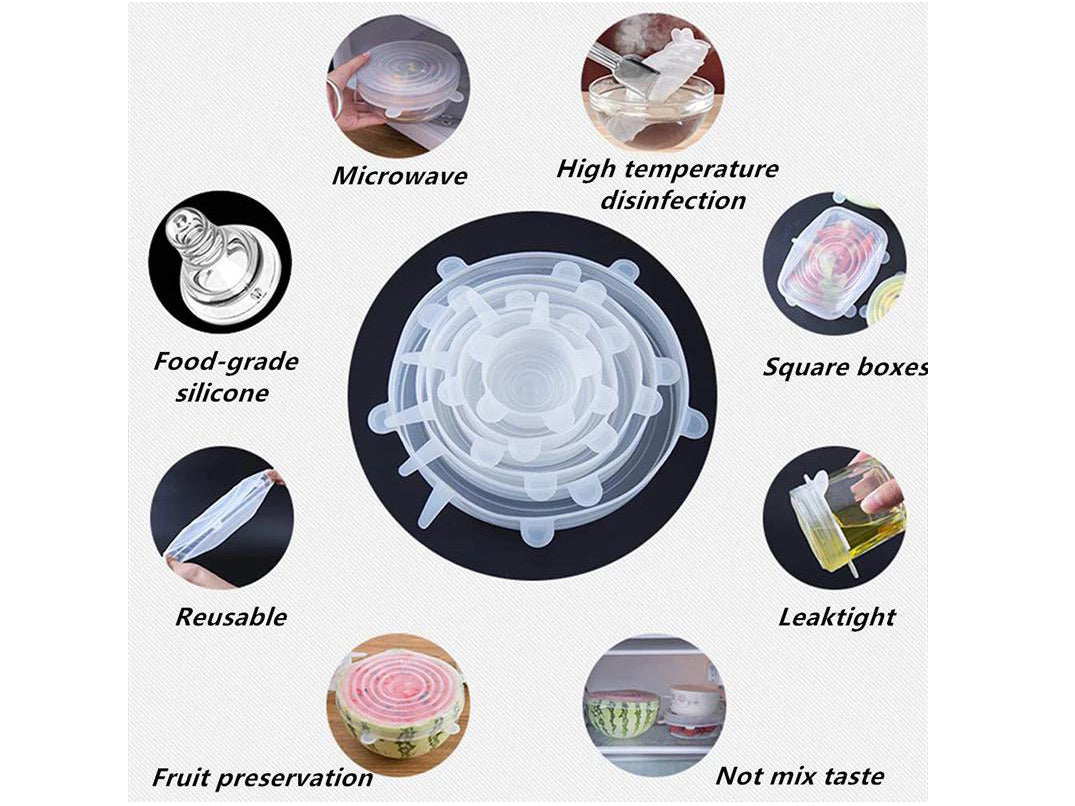 Reusable Round Silicon Stretchy covers set of 6 – HouzeCart