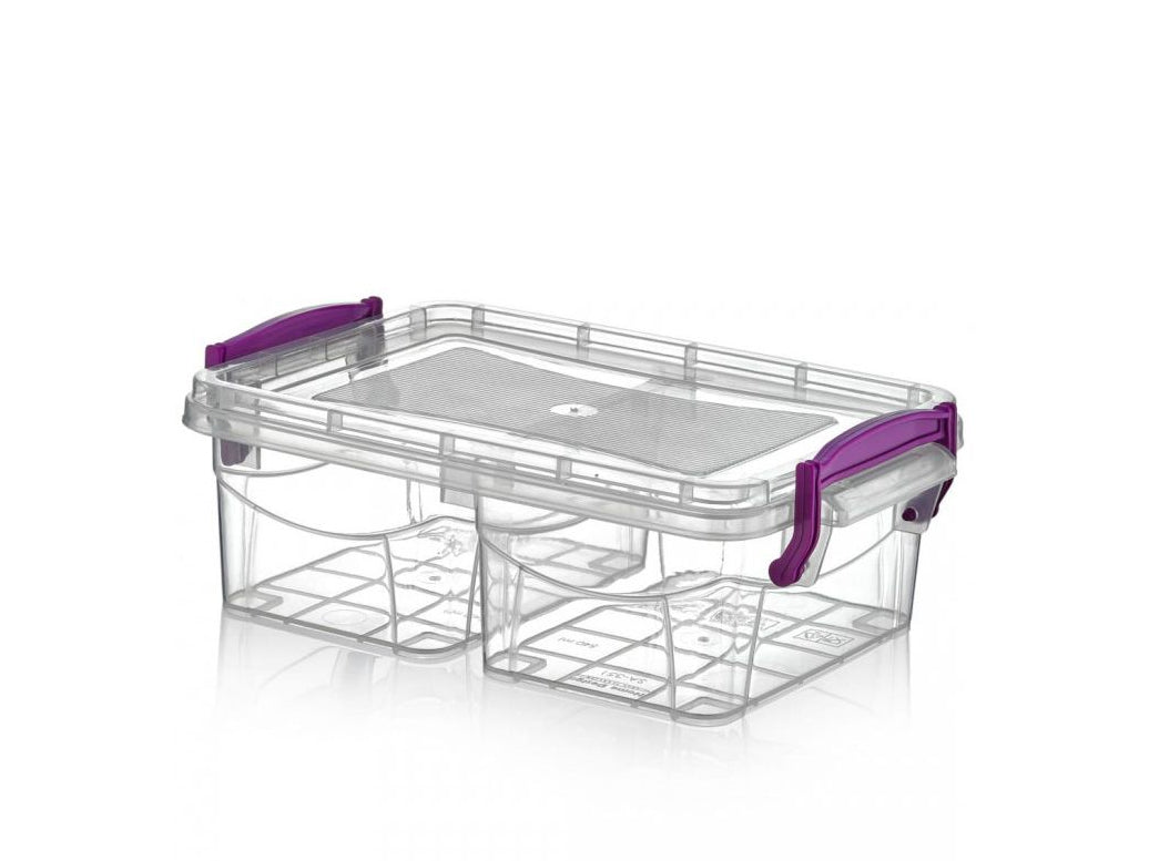Divided Plastic Rectangular Storage Container 250+250 ml – HouzeCart