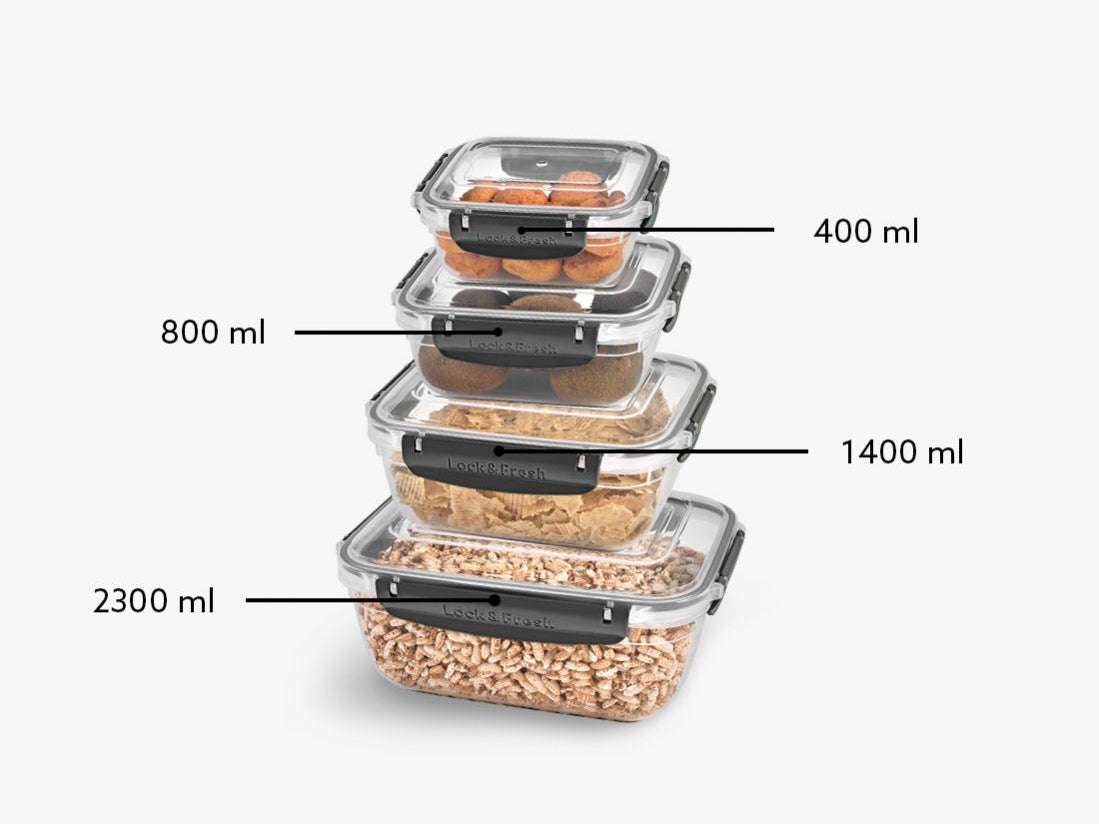 Master Silicon Seal Rect Food Cont Set of 4 – HouzeCart