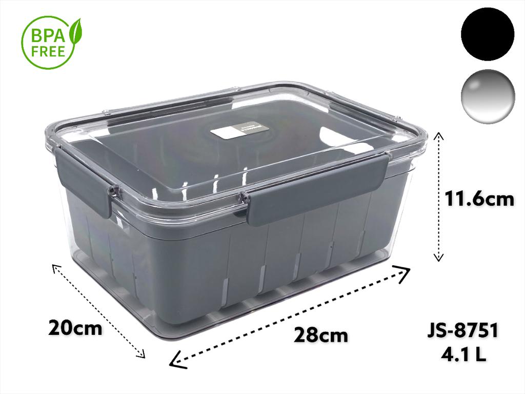 Acrylic Airtight Rectangular Storage Box & Strainer 4.1L – HouzeCart