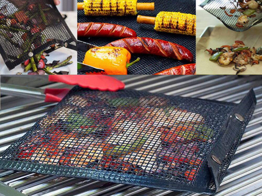 BBQ Grill Mesh Bag,Non-Stick BBQ Mesh Baked Bag 27x27 cm – HouzeCart
