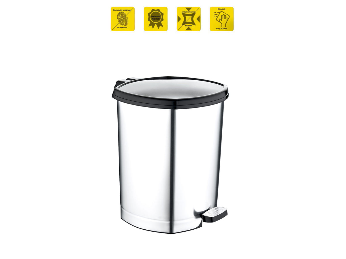 Metallic Color Plastic Pedal Dustbin 11L – HouzeCart