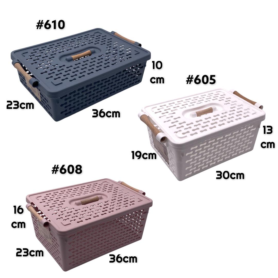 Medium Size Basket with Wooden Handles 585 – HouzeCart