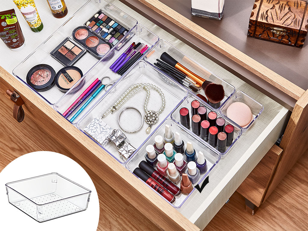 Clear Modular Drawer Organizer 15.4x15.4x5.6 cm – HouzeCart