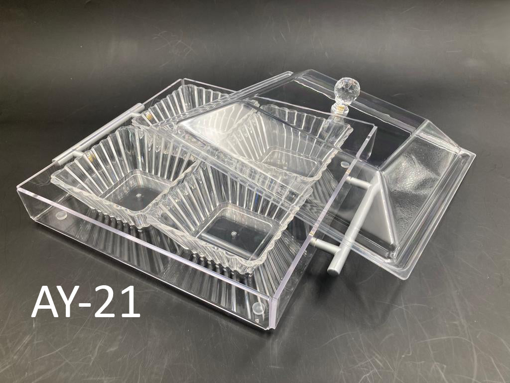 Square Condiment Tray with 4 Bowls and Cover – HouzeCart