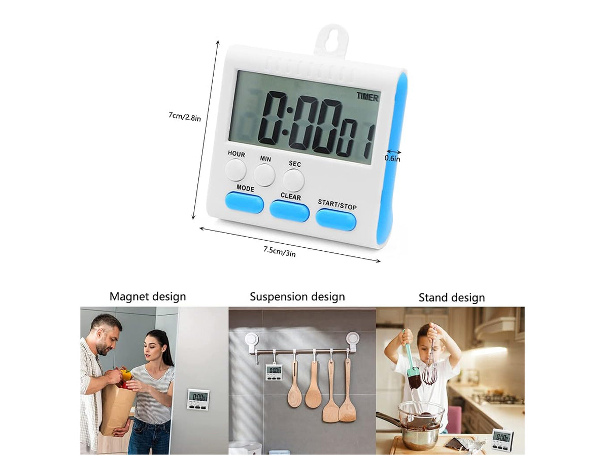 Large Screen Digital Timer with Magnetic Back – HouzeCart